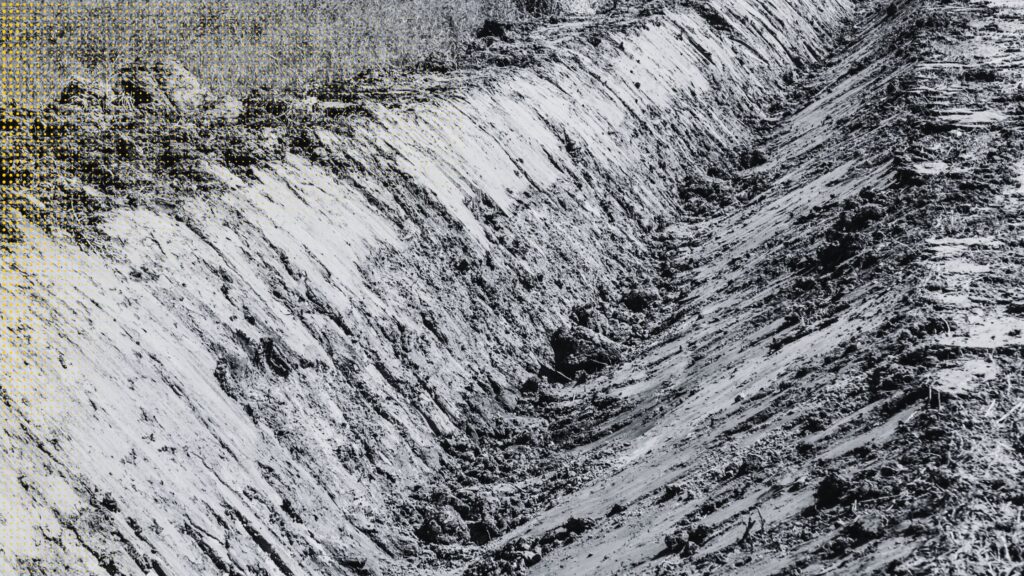 Excavación de zanjas para tuberías de gas